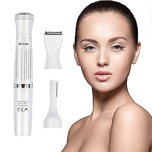 Electric Eyebrow Trimmer, Finishing Touch Flawless Facial Hair Remover Device for Women, 3 in 1 Rechargeable Body Hair Removal Kit, Painless and Flawless Facial Hair Groomer for Lady Face Body, White