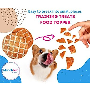 Chicken Chips Chicken Waffle Dog Treat Training Treats Lean Treats Dog Dehydrated Dog Treats for Small Medium Large Dog Puppy Chicken Treats for Dogs (3.5 OZ, Crunchy Chicken Chips)
