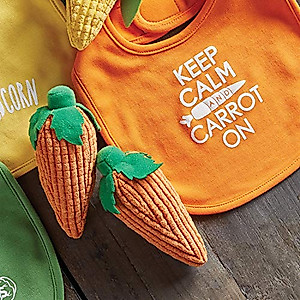 Stephan Baby Velour Plush Vegetable Rattle, Carrot