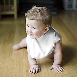 green sprouts Stay-dry Baby Bibs (10 pack) Waterproof protection, Adjustable hook-&-loop closure, Machine washable , White