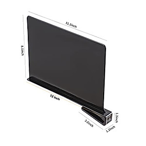 CY craft Acrylic Shelf Dividers for Closets,Wood Shelf Dividers, 4 PCS Black Shelf Separators,Perfect for Clothes Organizer and Bedroom Kitchen Cabinets Shelf Storage and Organization