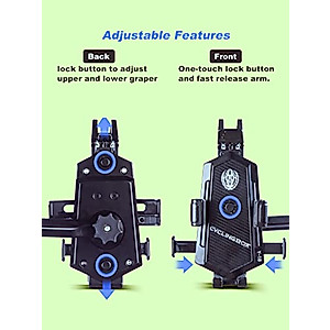 ZIDIYORUO UTV Phone Mount for 1.75"-2" Roll Cage | Aluminium Alloy Holder for Polaris RZR Can Am | Compatible with 4.7"-6.8" Smart Devices | Secure Attachment to UTV/SXS Roll Bar.