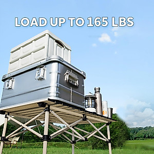 Hastoygo Folding Camping Table Loads 165 Lbs, Height Adjustable from 21.65" to 27.56", Picnic Table 47.24" x 21.65", Camp Table Portable with Carry Bag for Outdoor Cooking,Beach,Backyard,Tailgating