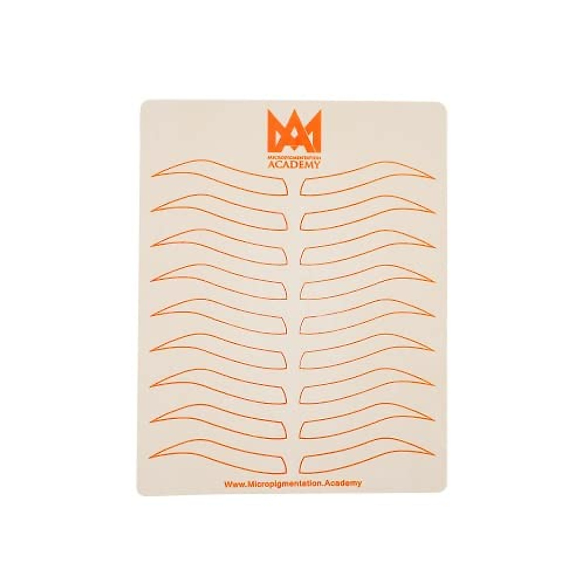 MICROPIGMENTATION ACADEMY Microblading Supplies Inkless Double-Sided Fake Tattoos Skin for Eyebrows | Latex Tattoo Practice Skins | Eyebrow Tattoo Skin Practice | 6 Pieces