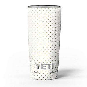 Design Skinz The Golden Micro Dot Pattern - Skin Decal Vinyl Wrap Kit Compatible with The Yeti Rambler Cooler Tumbler Cups