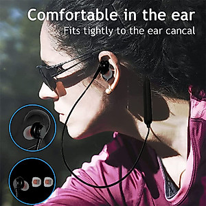 Sanpanpai Earbuds, in-Ear Earphones with Noise Cancelling Microphone & Volume Control, Lightweight Neckband Headphones, IPX5 Waterproof Sweat,Work Sport