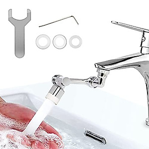1080° Rotating Faucet Extender Aerator - 2 Kinds of Water Outlet Mode Robot Arm Faucet Adapter，Large-Angle Rotating Robotic Arm Sink Filter，Faucet Extender for Gargle and Eyewash