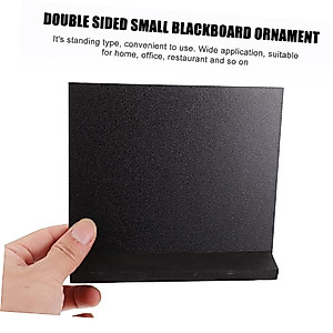 NUOBESTY 2 Sets Blackboard Wooden Writing Boards Mini Chalkboards Signs Black Chalkboard Sign Small Message Chalkboard Sign Stand up Wooden Sign Wooden Black Boards bar Counter Dining Table