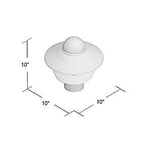 KastLite Black Nautical Post Walkway Lamp | 10" High Outdoor Coastal Fixture | Fits 3" Posts | UL Listed Dock Light - Comes with Mounting Hardware