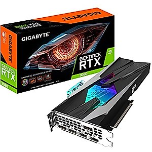 GIGABYTE GeForce RTX 3080 Gaming OC WATERFORCE WB 10G Graphics Card, WATERFORCE Water Block Cooling System, 10GB 320-bit GDDR6X, GV-N3080GAMINGOC WB-10GD Video Card