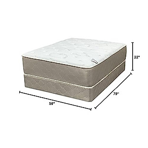 Greaton 14-Inch Firm Double sided Tight top Innerspring Mattress And 8" Metal Box Spring/Foundation Set,Queen