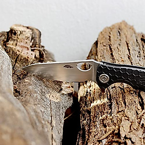Honey Badger Leaf Pocket Knife for Men and Women - Folding Pocket Knife with Clip, Mini Folding Knife, Multitool Knife, Outdoor Camping Knife, Small Pocket Knife, Lightweight Pocket Knife - Medium Tan