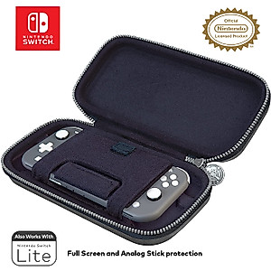 Game Traveler Zelda Nintendo Switch OLED Case - Fits Switch OLED, Original Switch & Switch Lite, Adjustable Viewing Stand & Bonus Game Cases, Deluxe Carry Handle, Licensed Nintendo Switch game case