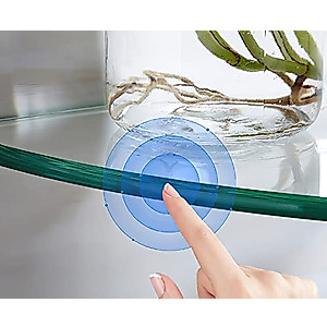 Kingrol 3 Pack Glass Bathroom Shower Shelves, Extra Thick Wall Mounted Shelves, Clear Floating Corner Shelves for Kitchen, Bathroom, Living Room, Office