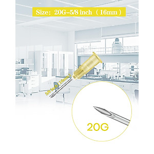 20G Luer Lock with Cap 16MM 100 Pack for Lab, Pet and Industrial Dispensing Accessories