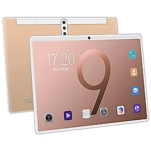 10 inch Android 11 Tablet PC, 3G Network Calling Tablet, 2GHz Octa Core CPU, Front 2MP Rear 5MP, Dual SIM Standby, 6000mAh Battery, 32GB ROM 3GB RAM 10Inch Laptop Tablets(Gold)