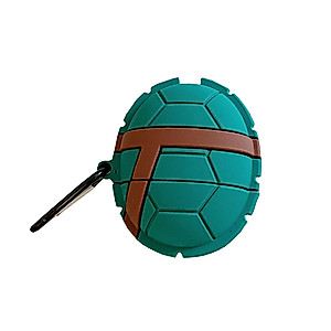 Rertnocnf Compatible with Earbuds Case Airpods 1 & 2, 3D Vivid Distinctive Turtle Shell Design Kids Girls Women Cute Animal Wireless Earphone Soft Silicone Shockproof Protector Hook