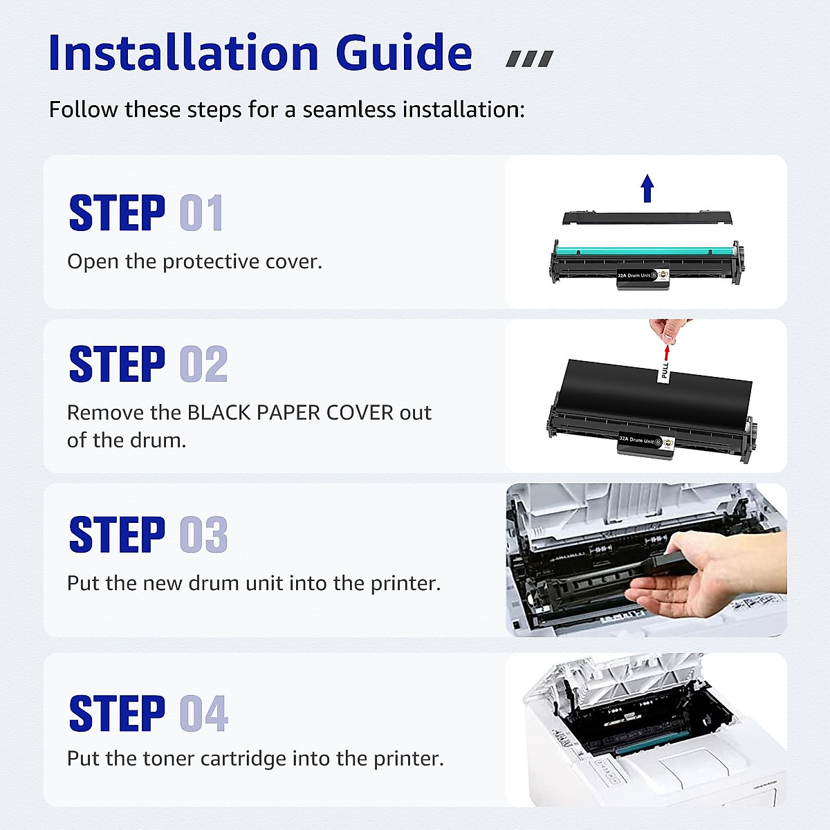 CMYBabee Compatible Drum Unit Replacement for HP 32A CF232A Drum for HP Pro M203dw M148dw M227fdw M118dw M148fdw M227fdn Printer (Black, 1 Pack)