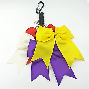 Clipband 2 PCS Black Cheer Bow Holder,Paracord Handmade Keychain for Cheerleading Teen Girls High School College Sports