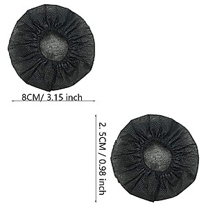 200 Counts Disposable Microphone Cover Non-Woven Handheld Microphone Protective Cap Karaoke Mic Cover Mike Windscreen for KTV Home Karaoke Bar News Interview (BLACK-200pcs)