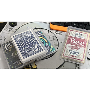 10Pcs Clear Plastic Playing Card Boxes Snaps Closed Poker Gaming Playing Card Deck Cases Holder Plastic Storage Box Clear Trading Card Box Plastic Card Storage Organizer for Bank Business Card (10Pcs)