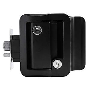 Leisure Locks RV Travel Trailer Entry Door Lock Polar Black Paddle Deadbolt