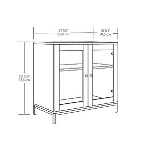 Sauder 420035 North Avenue Display Cabinet, For TVs up to 32", Charter Oak finish