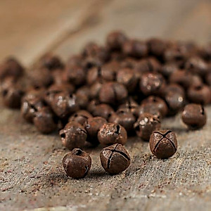 Factory Direct Craft Pack of 144 Miniature Rusty Tin Jingle Bells - Rusted Metal Primitive Bells for Holiday and Home Décor (10 mm - Approx 3/8 inch)