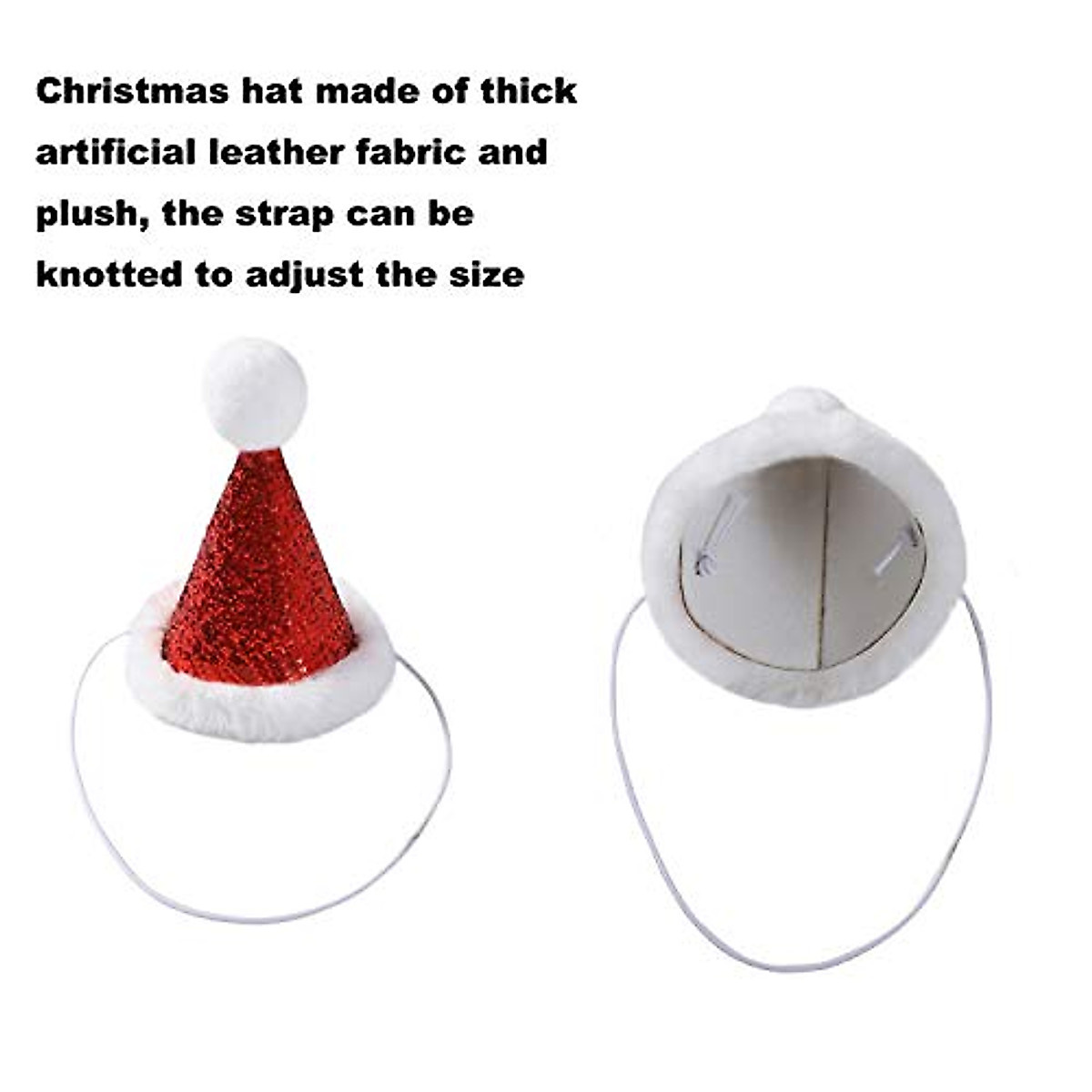 YUDANSI Christmas Dog Bandanas Hat Set, Red Dog Triangle Scarf Dog Costumes Headwear, Christmas Pet Bibs for Dog, 3 Pack Dog Christmas Party Outfit, Gift for Small Medium Large Dogs(Santa Snowflake)