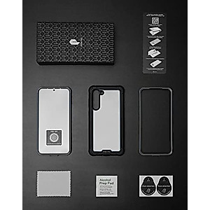 Poetic Guardian Samsung Galaxy S23+ Plus 5G Case, 6.7" (2023) - Mil-Grade, Screen Protector Compatible, Rugged Shockproof, Black/Clear