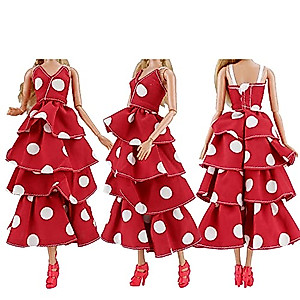 E-TING 3 Sets Doll Clothes Chiffon Skirt Jumpsuits Office Style Wears Dress for 11.5 Inches Girl Dolls