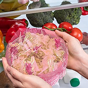 Fresh Keeping Bags 80pcs 4 Szie Reusable Stretch Plastic Wrap Bowl Covers Food Storage Covers Preserving Lids for Fruit Vegetable Meat Preservation