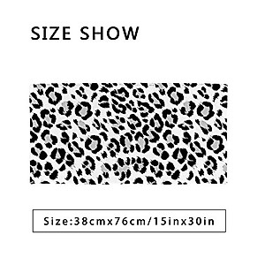 Vantaso Bath Hand Towels Snow Leopard Animal Print，Soft & Absorbent Washcloths Towel for Bathroom Kitchen Hotel Gym Spa