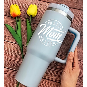 CHONG SHENG 40OZ Travel Tumbler Gifts for Mom Christmas, Mother's Day, Mom Birthday Gifts from Daughter Son, Best Mom Ever Coffee Mug