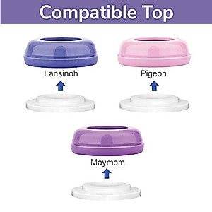 Maymom Sealing Disk Compatible with Lansinoh Bottle Top, Momma Bottles, Not Original Lansino Sealing Disk, Lansinoh Pump Parts, Signature Pro,Smartpump, Manual Breastpump(8ct)