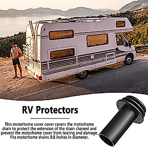 4pcs RV Gutter Spout Protector,RV Cover Protective Sleeve,RV Rain Gutter Spout Covers Protects Spout Ends from Gutter Spout Damage (4.5cm Long)