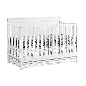 Oxford Baby Lazio 4-in-1 Convertible Crib, Snow White, GreenGuard Gold Certified