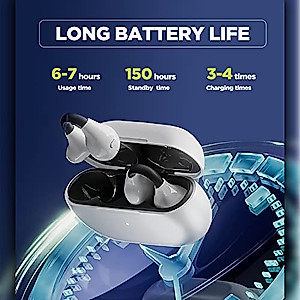 ESSONIO Open Ear Headphones Wireless Headphones with Noise Cancelling Headphones Ear-Hook Headphones Bluetooth Workout Headphones Open Ear Earbuds for Sports