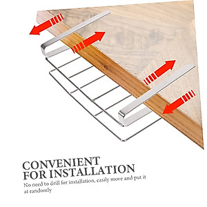 UPKOCH Stainless Steel Hanging Chopping Board Rack, Silver, 15 x 15 x 1.5 in