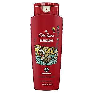 Old Spice Wild Bearglove Scent Body Wash for Men, Red 16 Oz, Packaging may vary Red