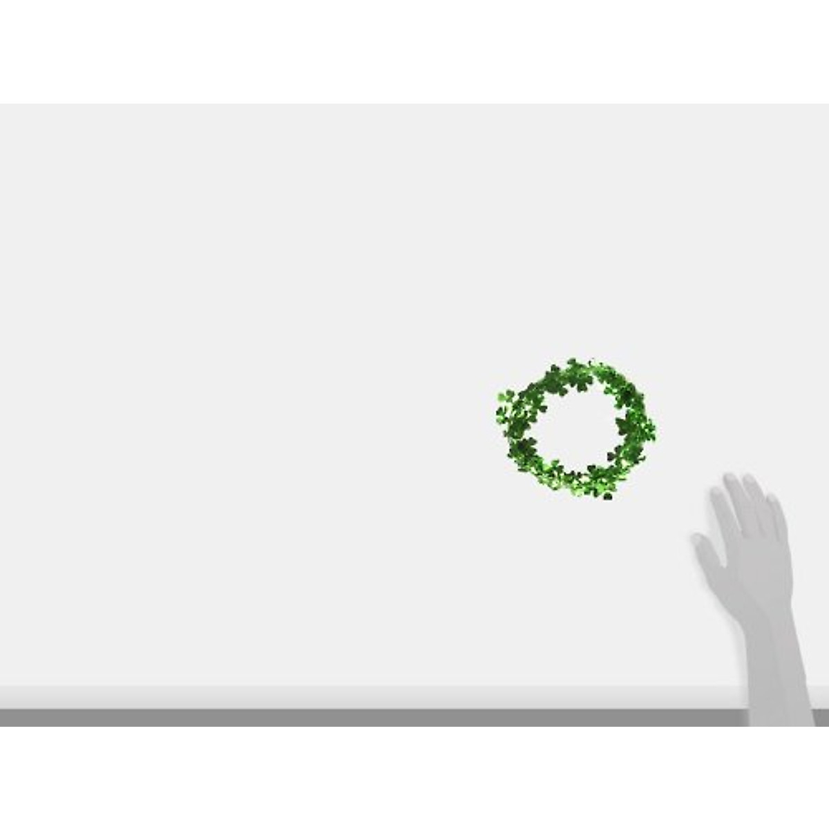 Amscan Saint Patrick's Day Shamrocks Wire Garland, 12', Green