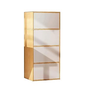 YHANNI TZNNXZWX with Door Bookshelf Artificial Board 3-tier/4-tier/5-tier/6-tier Locker Storage Rack Standing Living Room(Size:40X30X126CM,Color:A)