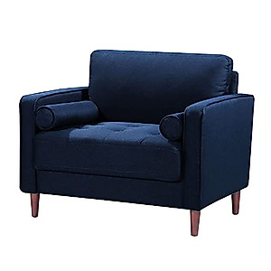 Lifestyle Solutions Lexington Armchair, 39.8" W x 31.1" D x 33.5" H, Navy Blue
