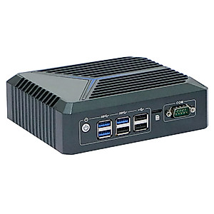 Micro Firewall Appliance 3 Intel I225-V 2.5GbE NIC Ports Fanless Mini PC, Intel Celeron J6412 Quad Core, Support AES-NI,TPM2.0 2xDP 1xHDMI 1xCOM 6xUSB, 16GB DDR4,256GB M.2 SSD