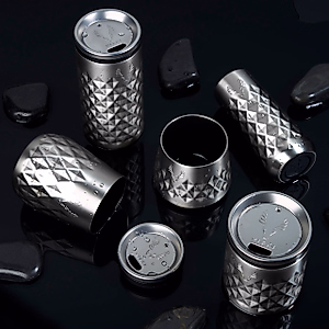 Viski Paragon Whiskey Taster Cocktail Tumbler Insulated Rocks Tumbler Stainless Steel Rocks Glass 8oz Set of 1