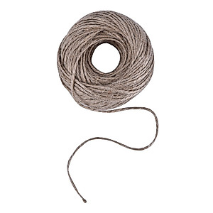 BronaGrand 50pcs Mini Wooden Utility Paper Clip, Clothespins Clip, Clothes Line Clips with 300 Feet Natural Twine