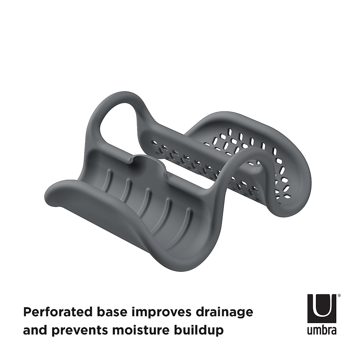 Umbra Sling Kitchen Sink Accessory, Double-Sided Sponge Holder, Charcoal