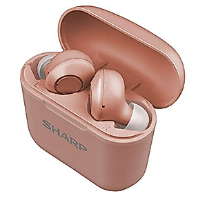 Sharp HP-TW30 True Wireless Noise Cancelling Splashproof Earphone, Rose Gold