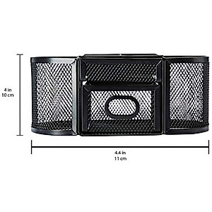 Amazon Basics Mesh Desk Organizer, Black