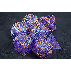 3DEGOS Jumbo Demon Queen DND Dice Set for Dungeons and Dragons Gifts, D&D, D and D, Pathfinder, Accessories, D20, Polyhedral, Resin Dice, Metal, Dice Tray, Tower, Bag, Box